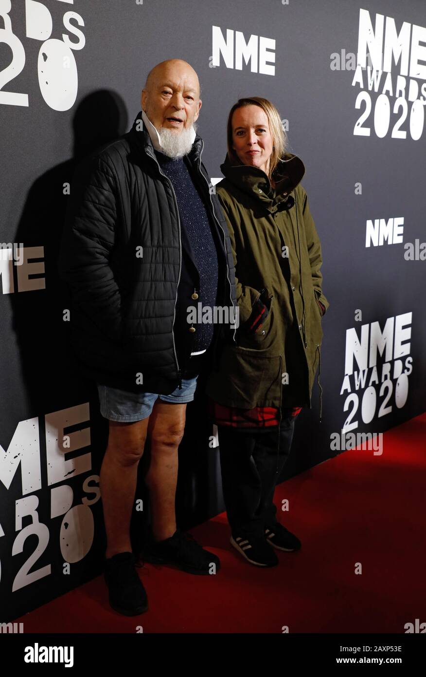 Michael Eavis and Emily Eavis arriving during the NME Awards, held at ...