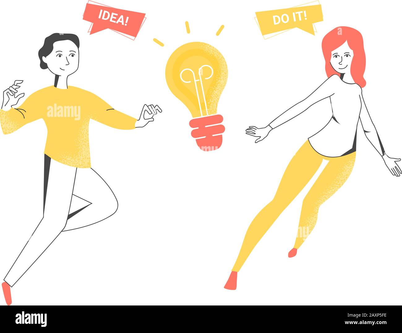 Man and woman in brainstorm Stock Vector Image & Art - Alamy