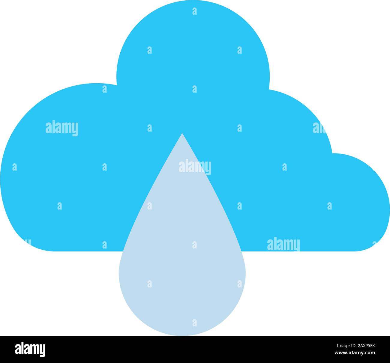 clouds rainy with drop flat style Stock Vector Image & Art - Alamy