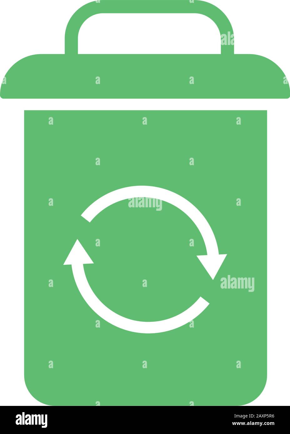 arrows recycle symbol in waste bin flat style Stock Vector Image & Art ...