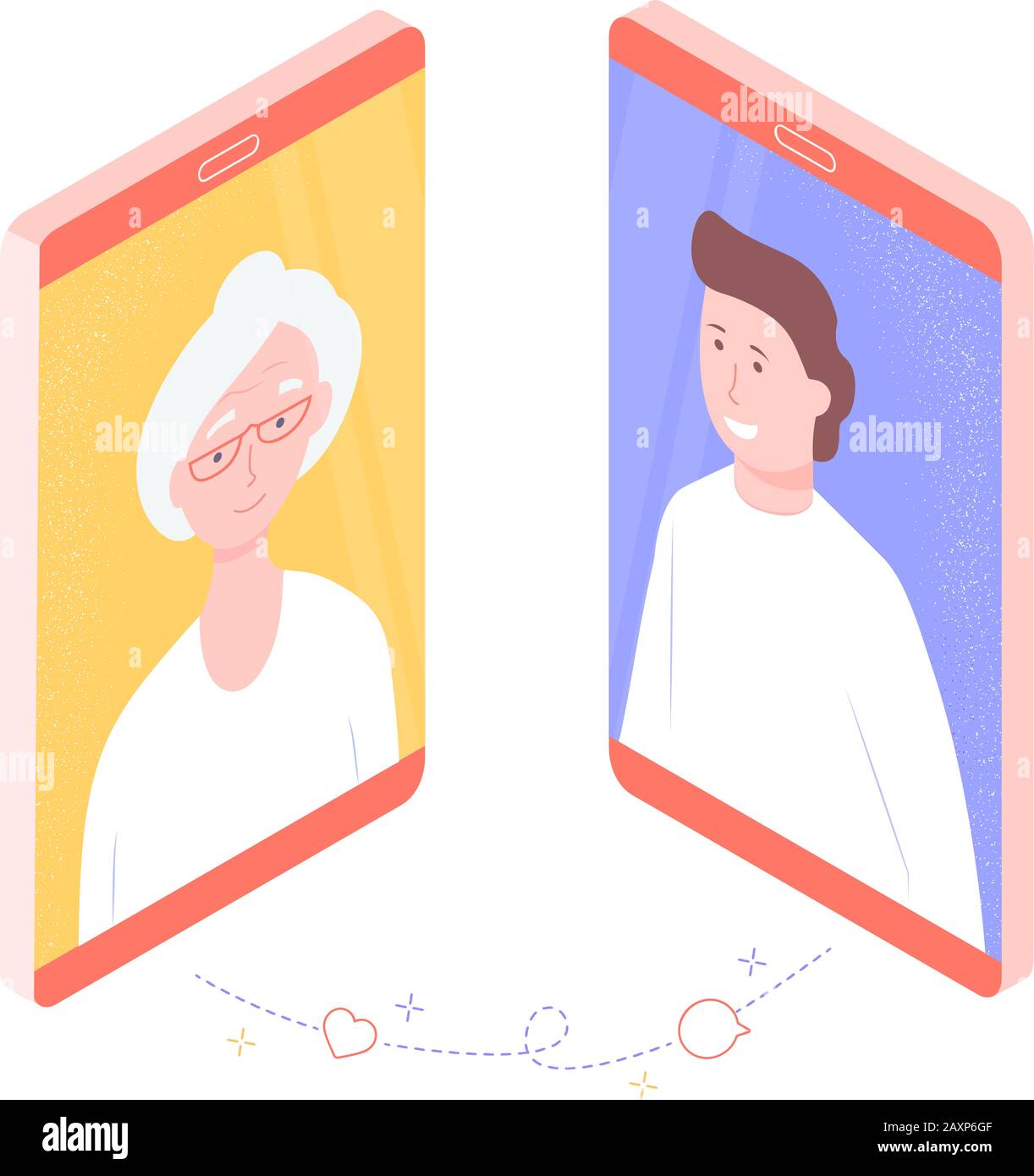 Modern communication technology mother Stock Vector Images - Alamy