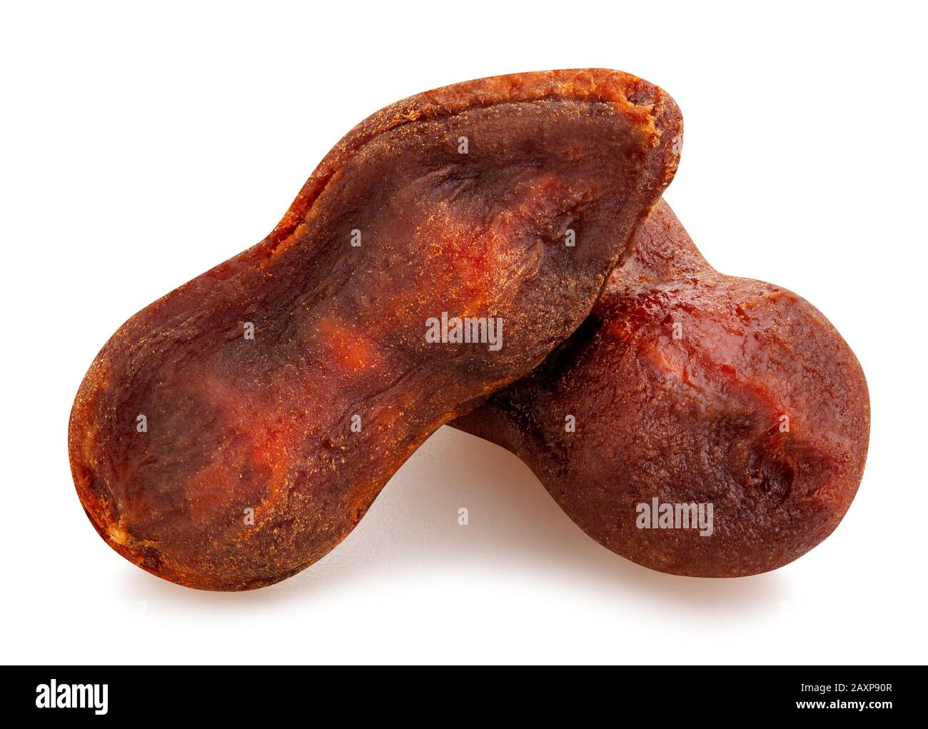 open tamarind path isolated on white Stock Photo - Alamy