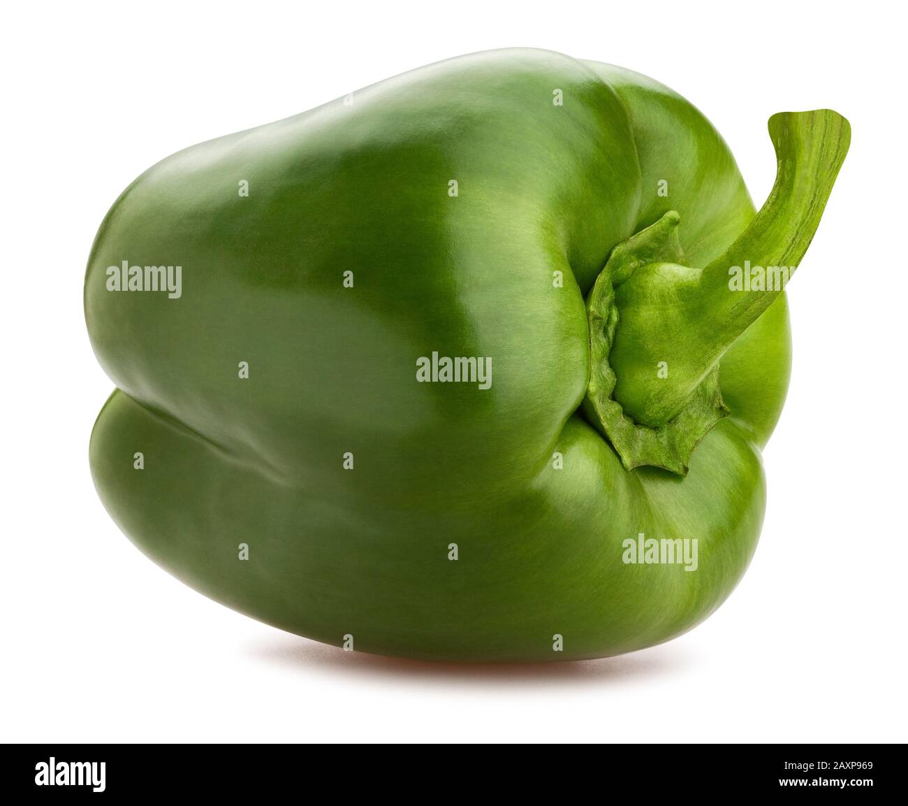 green bell pepper path isolated on white Stock Photo - Alamy
