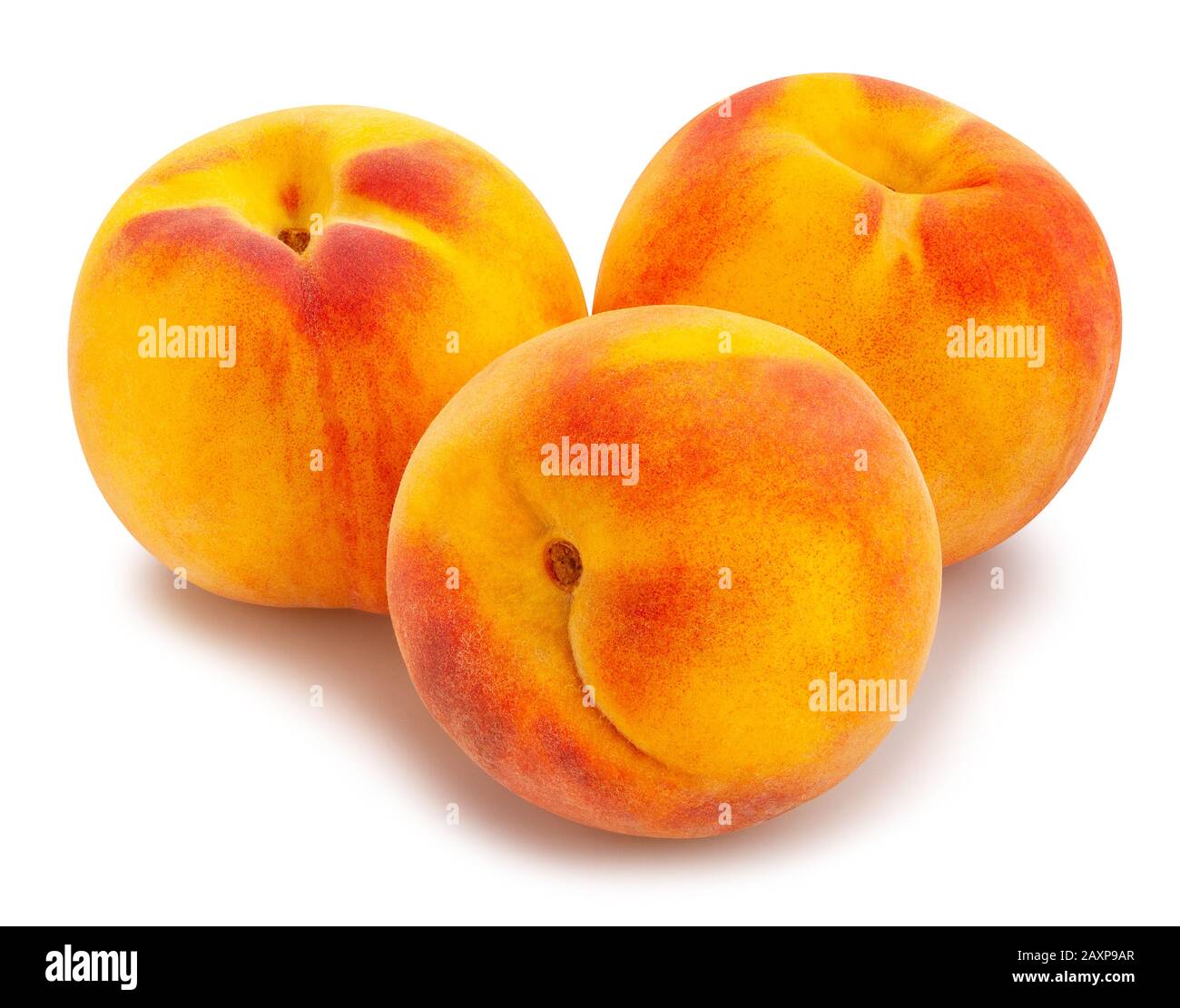 yellow peach path isolated on white Stock Photo - Alamy