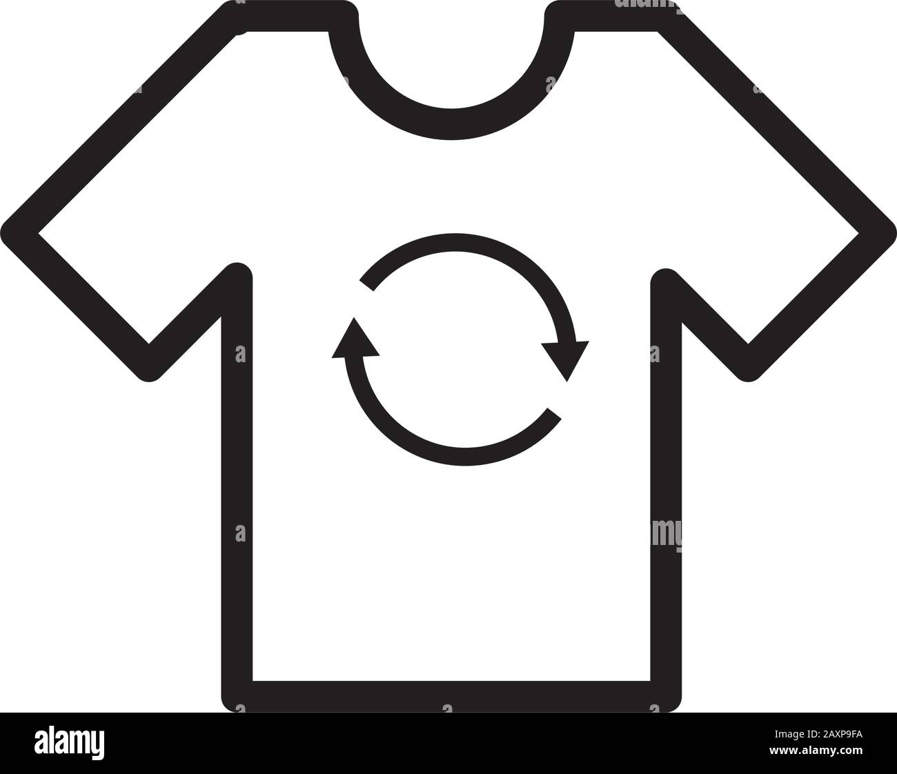 shirt with arrows recycle symbol line style Stock Vector Image & Art ...