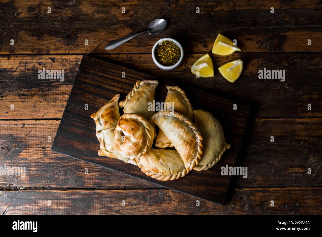 Traditional baked Argentine empanadas savoury pastries with beef ...