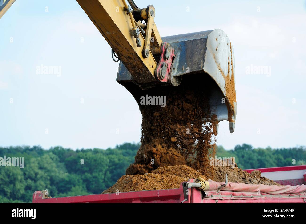 earth, earthworks, excavator, bucket, layer, removal, mining, heavy ...