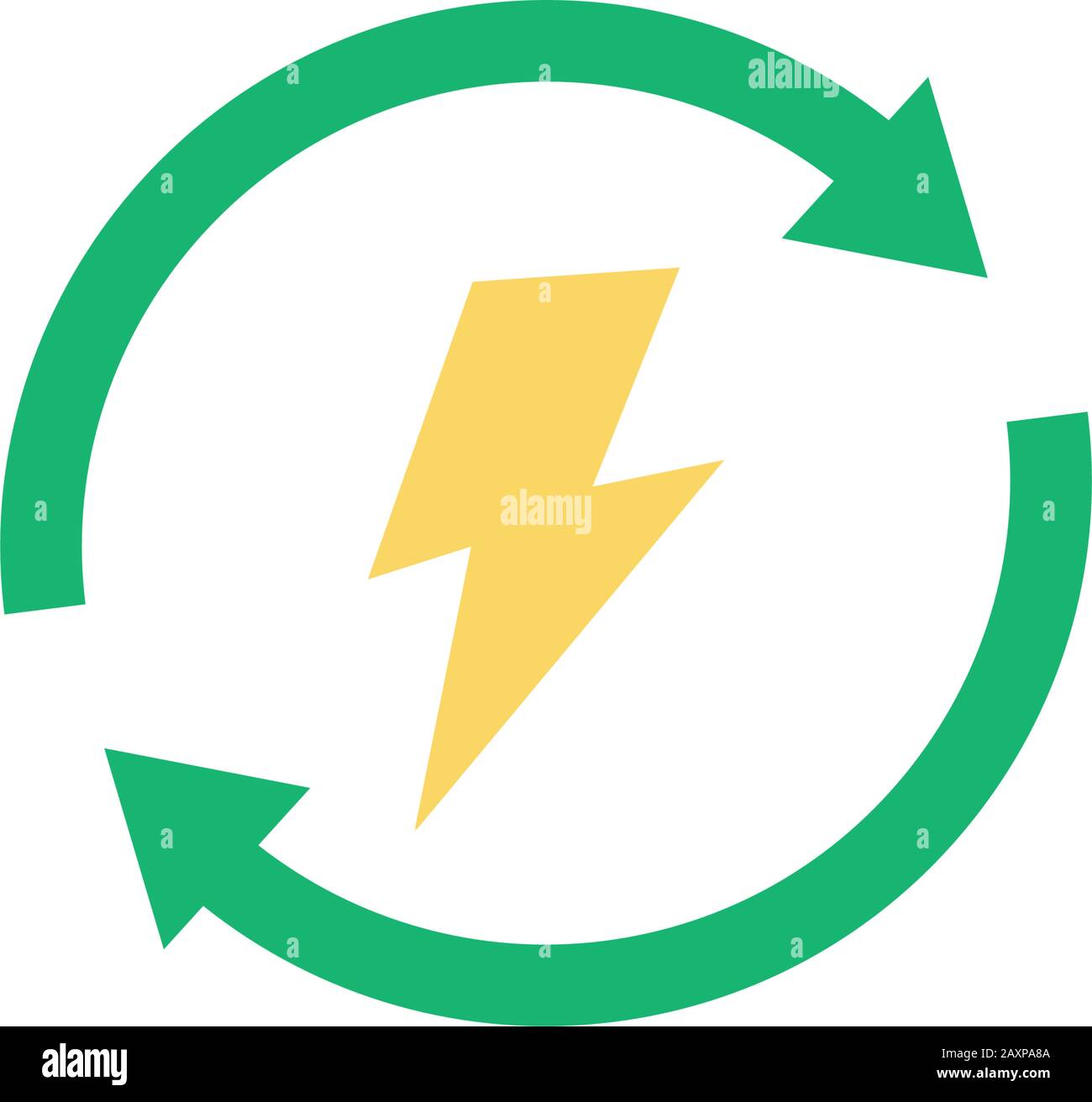 arrows recycle and ray power symbols flat style Stock Vector Image ...