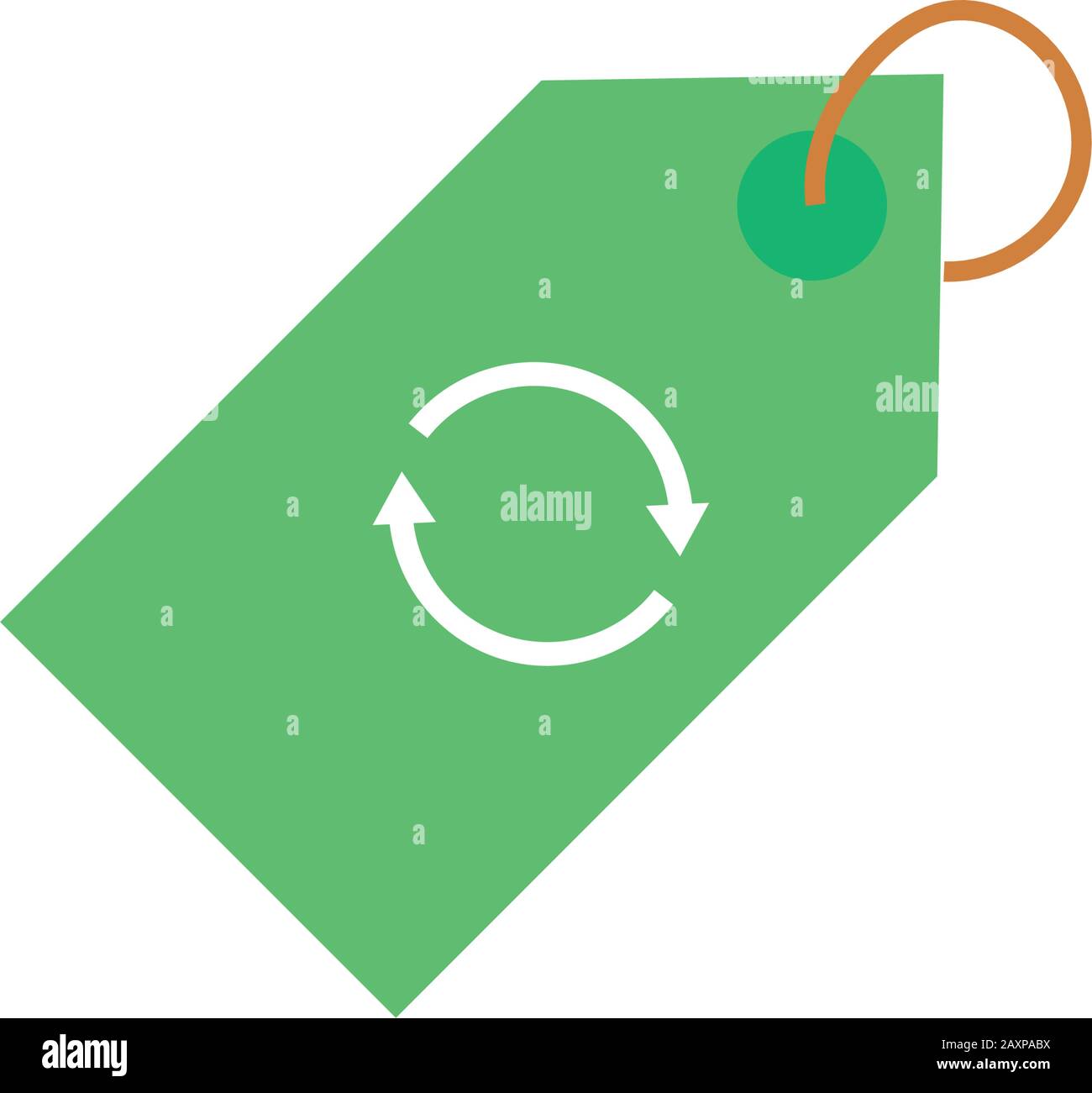 arrows recycle symbol in commercial tag flat style Stock Vector Image ...