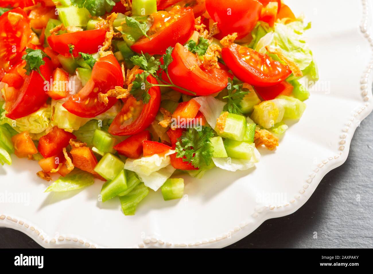Dietary salad tomato cucumber hi-res stock photography and images - Alamy