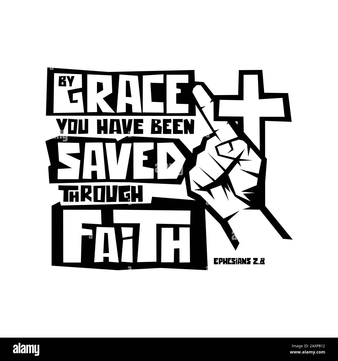 Christian typography, lettering and illustration. By grace you have ...