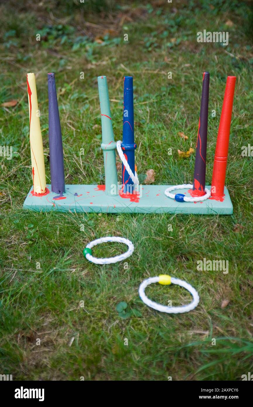 DIY throwing game for the kid's birthday Stock Photo - Alamy