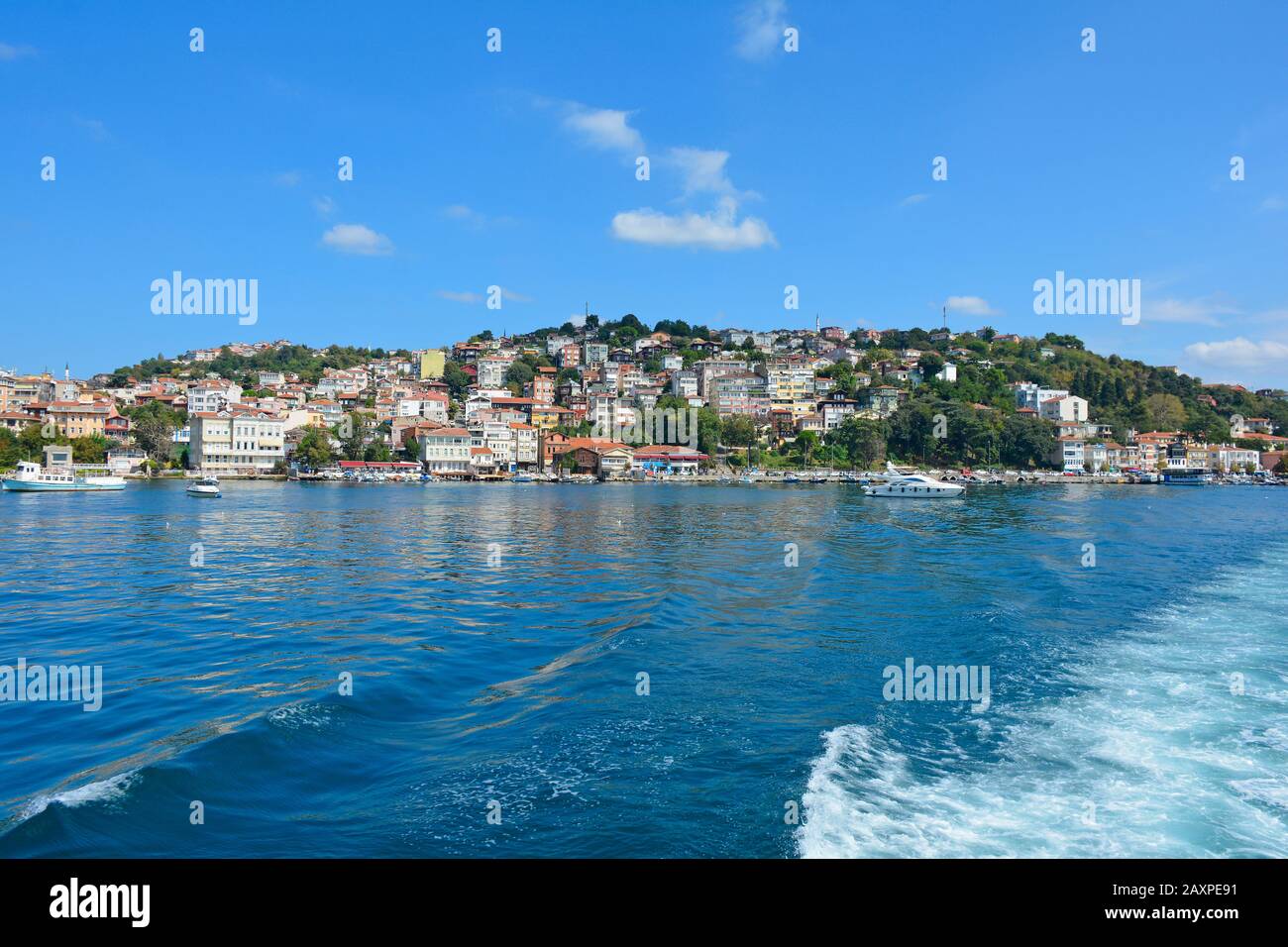 The waterfront of a residential part of the Beykoz district on the ...