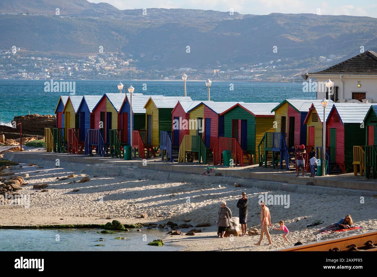 South Africa, Muizenberg, colorful beach huts Stock Photo - Alamy