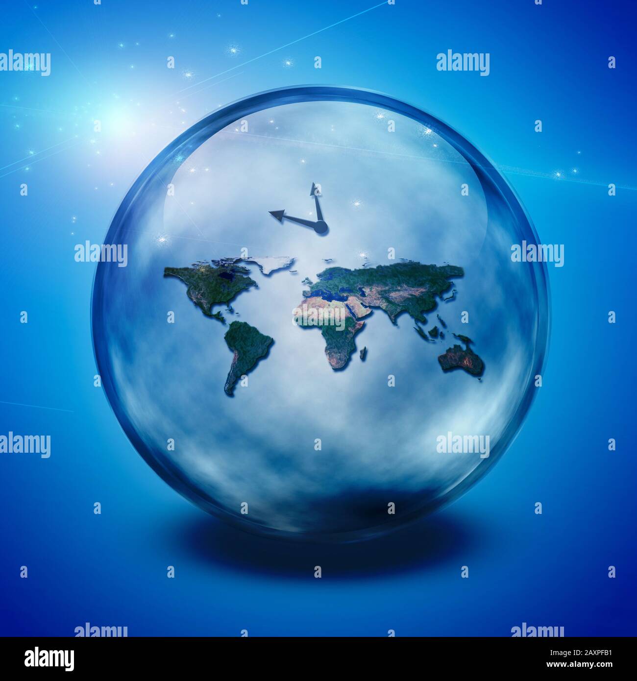 Crystal ball hands world hi-res stock photography and images - Alamy