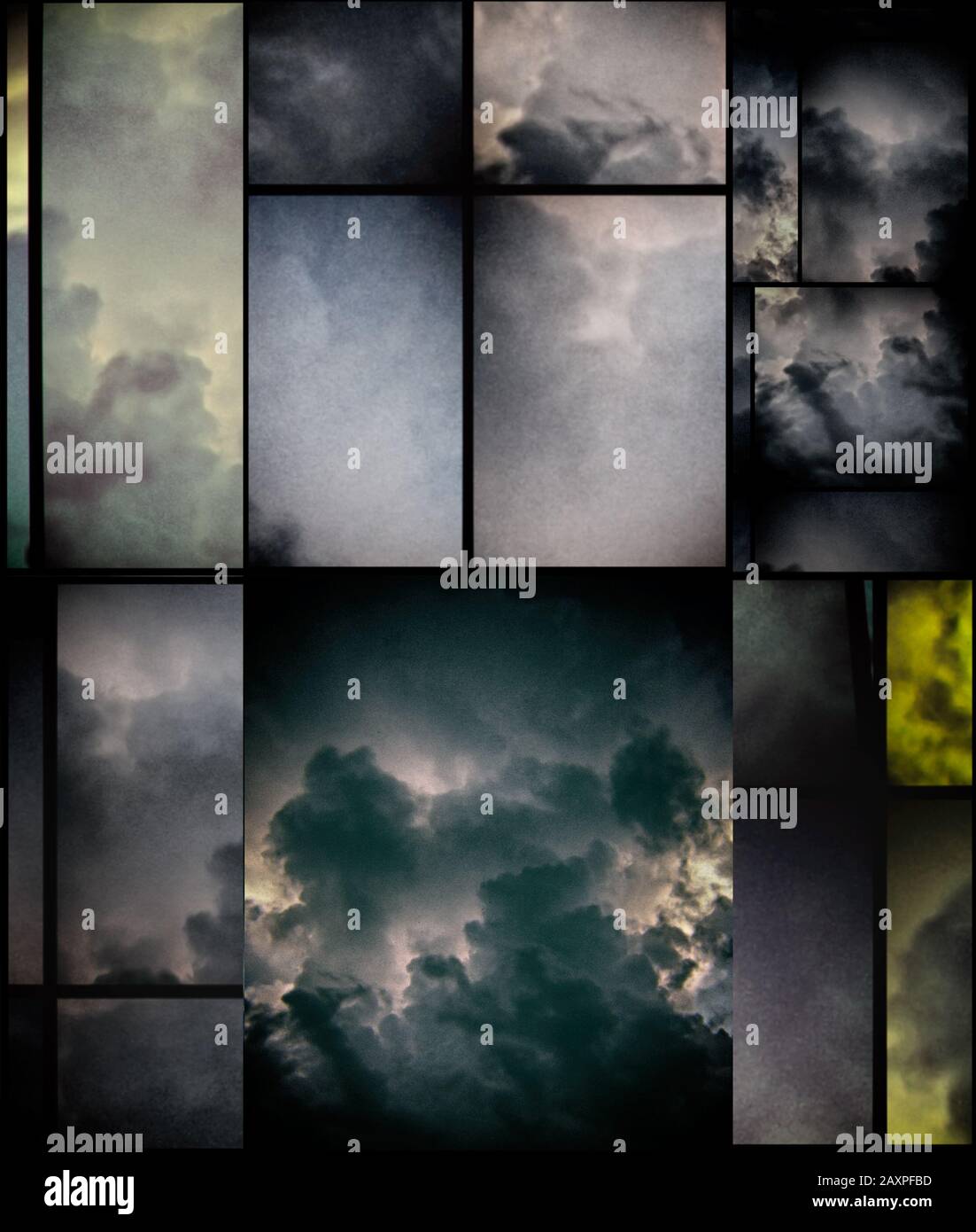 Abstract geometric background with clouds Stock Photo - Alamy