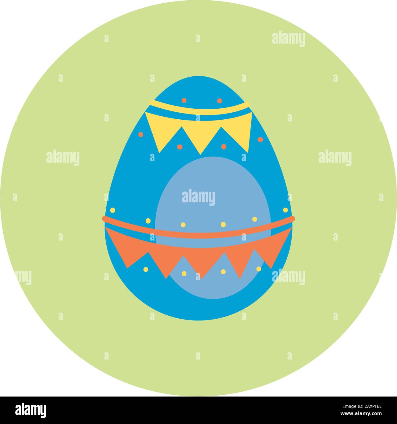 easter egg painted with garland block style Stock Vector Image & Art ...