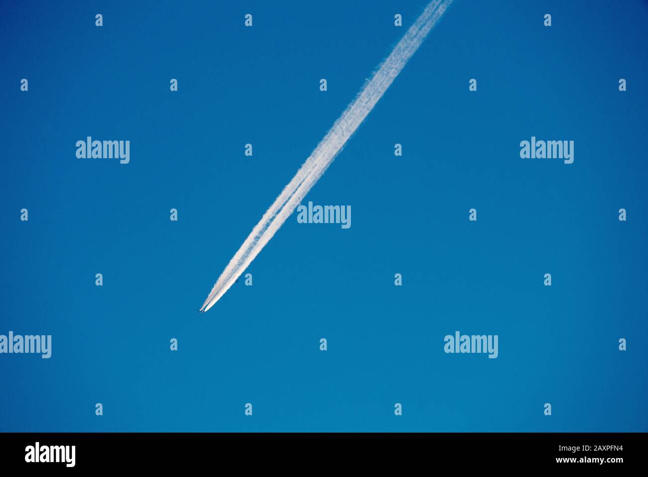 Trace of jet plane and clouds in Poland. February 5th 2020 © Wojciech ...