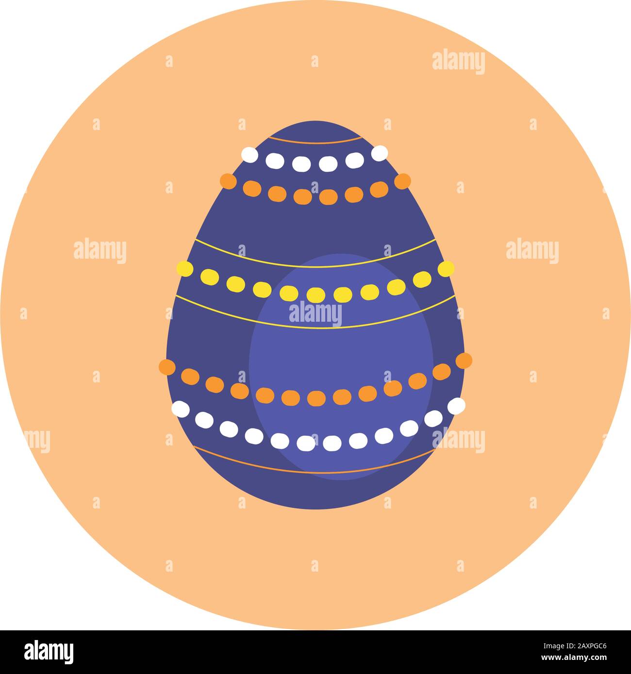 easter egg painted dotted block style Stock Vector Image & Art - Alamy