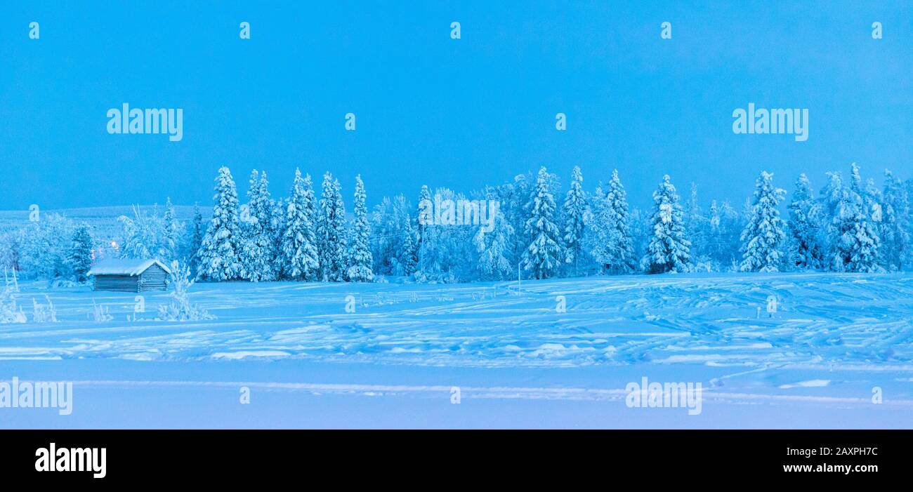 Finland, Lapland, Winter, Kittila, Raattama Stock Photo - Alamy