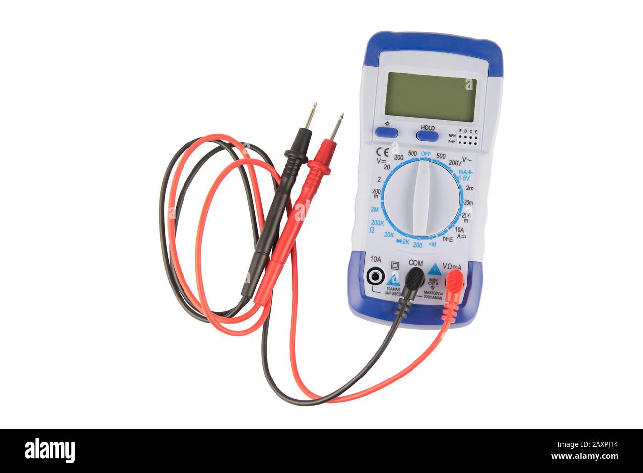 Digital multimeter isolated on white background with clipping path ...