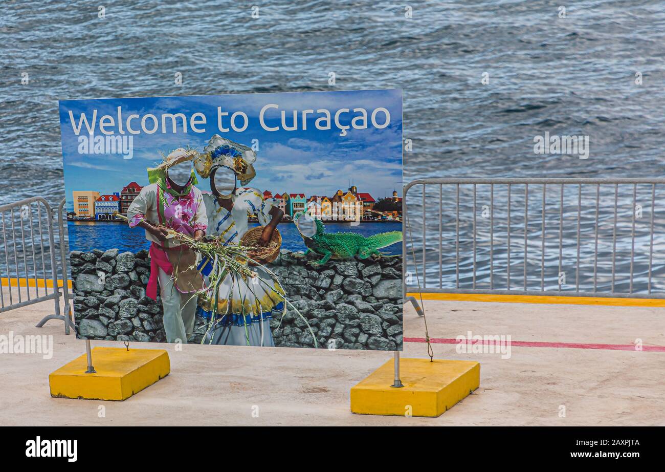 Photo Op Board in Curacao Stock Photo - Alamy