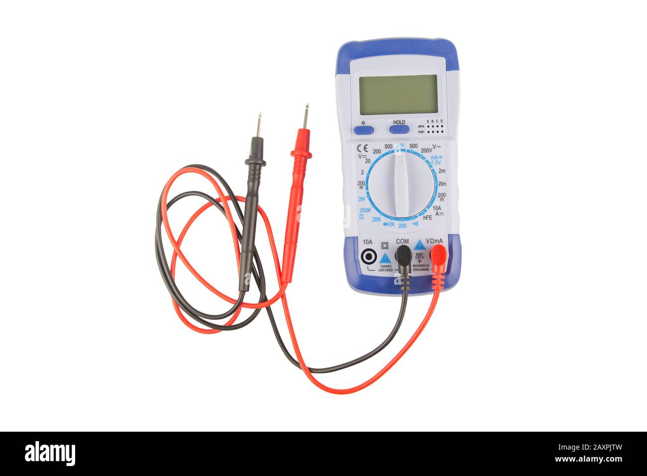 Digital multimeter isolated on white background with clipping path ...