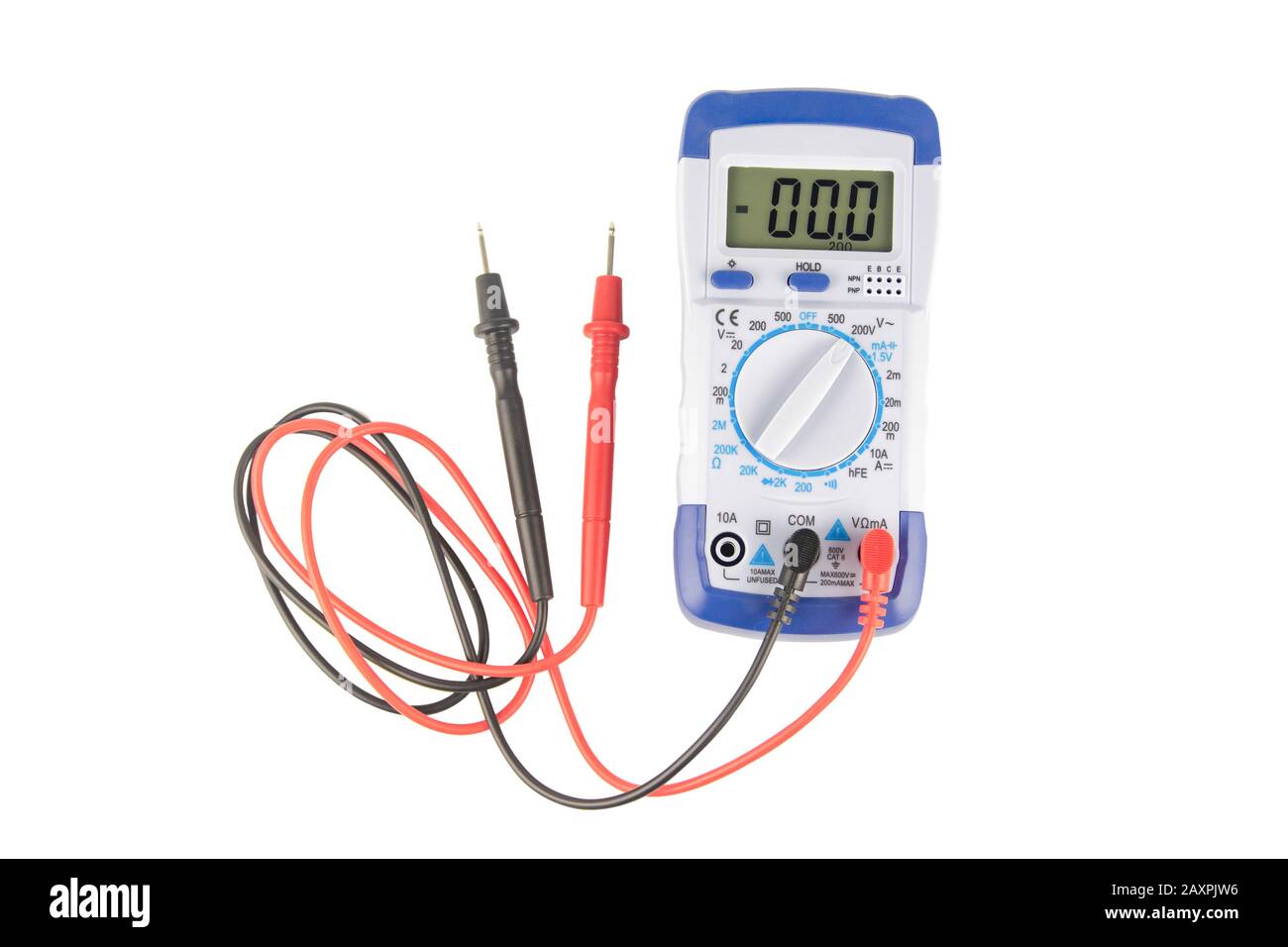 Digital multimeter isolated on white background with clipping path ...