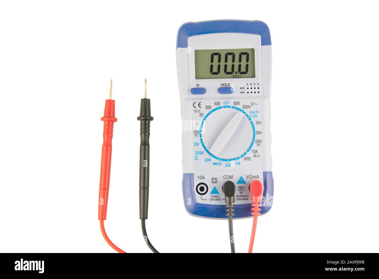 Digital multimeter isolated on white background with clipping path ...
