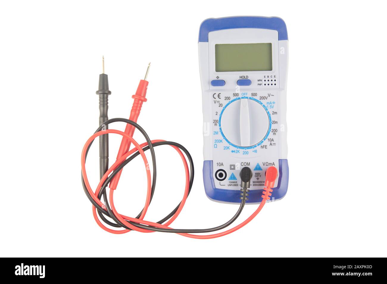 Digital multimeter isolated on white background with clipping path ...