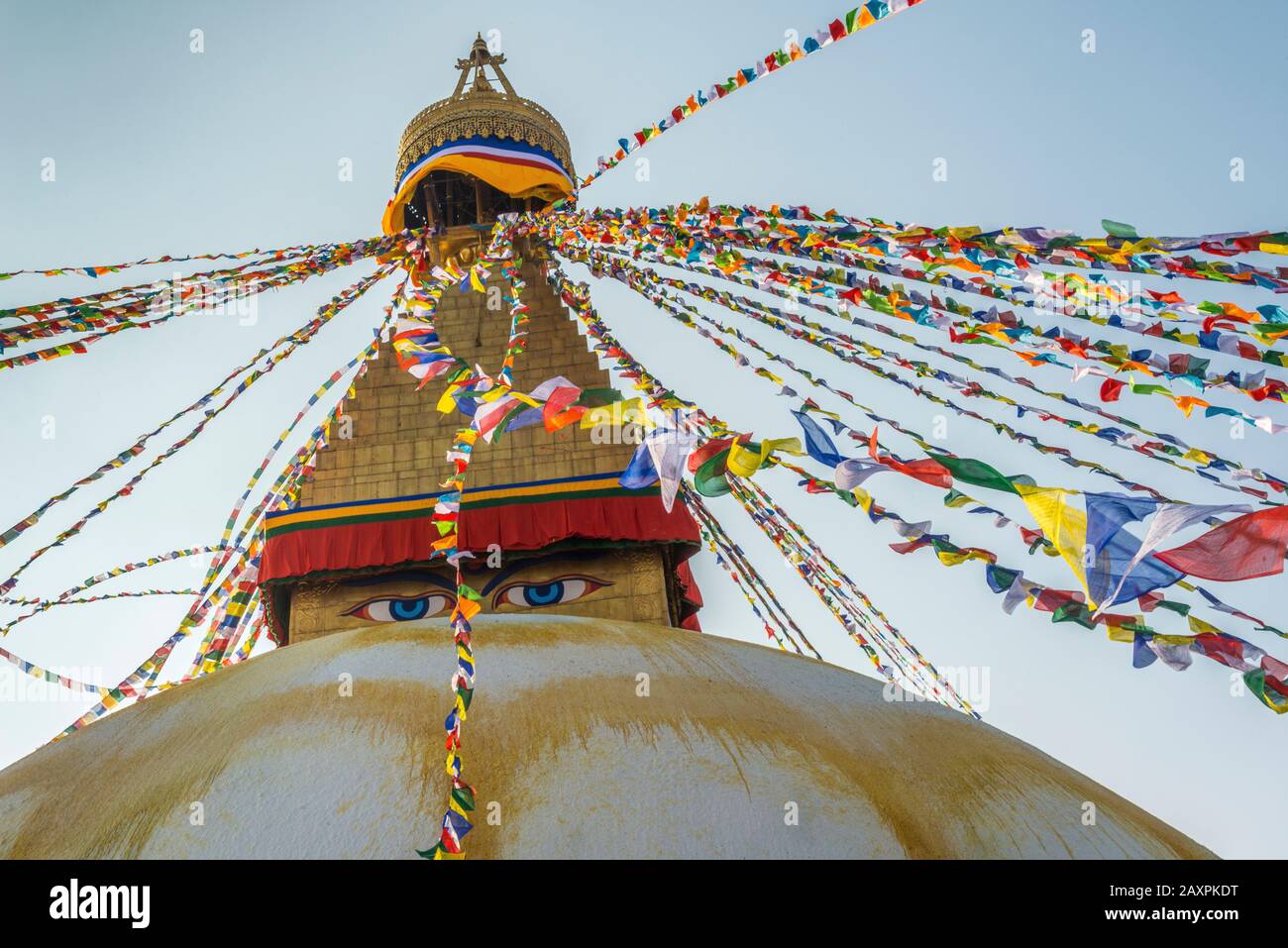 Buddhist stupa colorful flags hi-res stock photography and images - Alamy