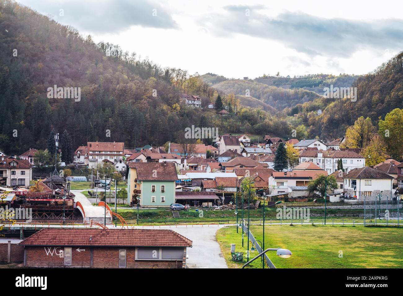 Small town of Guca Serbia Stock Photo - Alamy