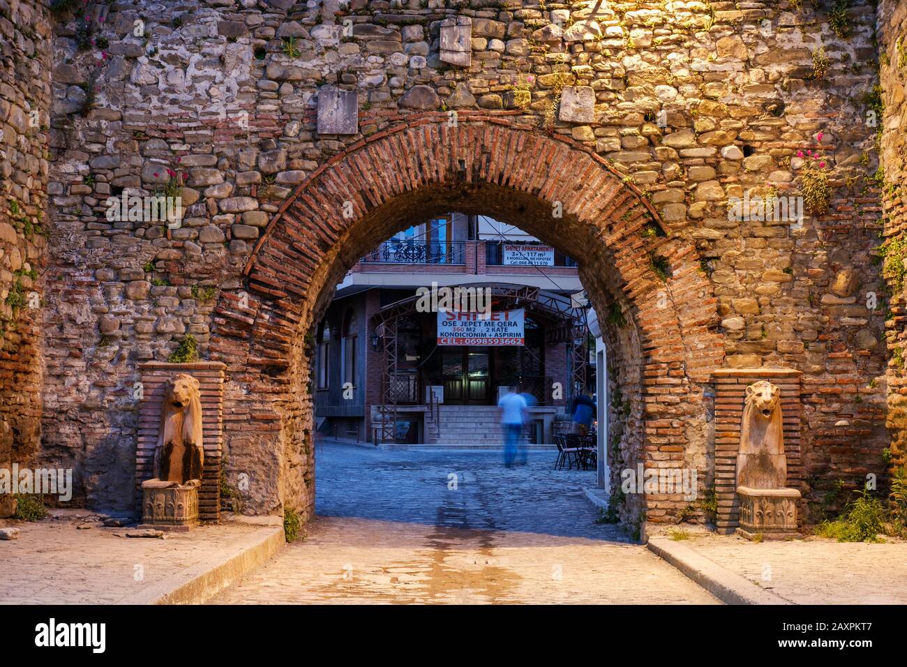Castle gate, Elbasan, Albania Stock Photo - Alamy