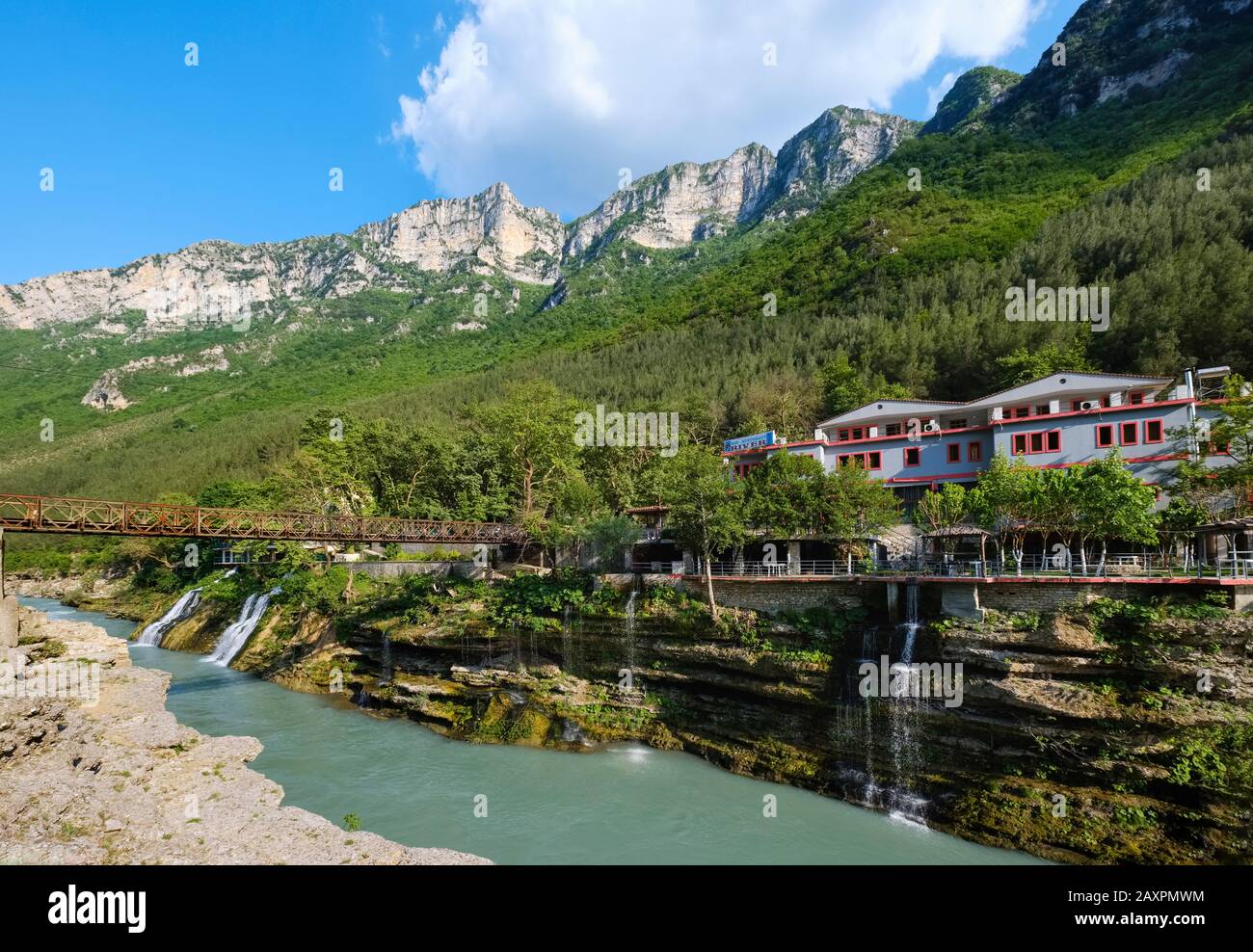 River Vjosa, Këlcyra Gorge, Gryka e Këlcyrës, near Kelcyra, Dhëmbel ...