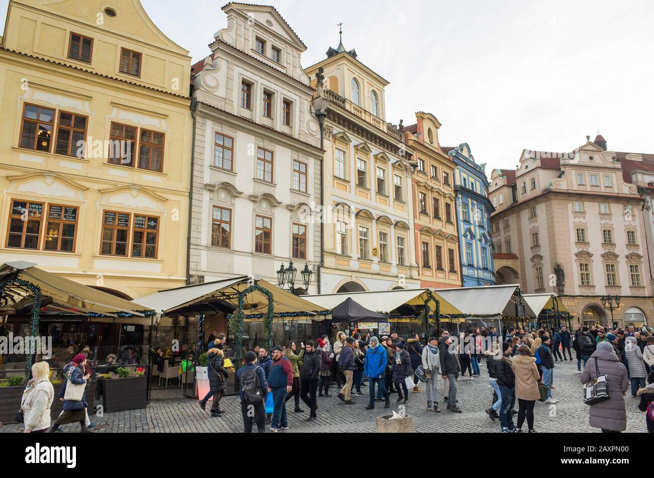 Prague, Bohemian / Czech Republic - 12-01-2020: Nice architecture in ...