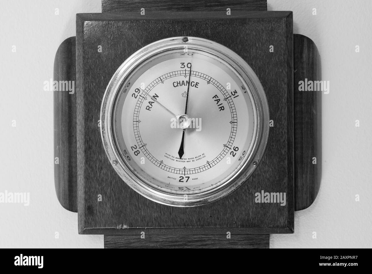 Old wall barometer Black and White Stock Photos & Images - Alamy