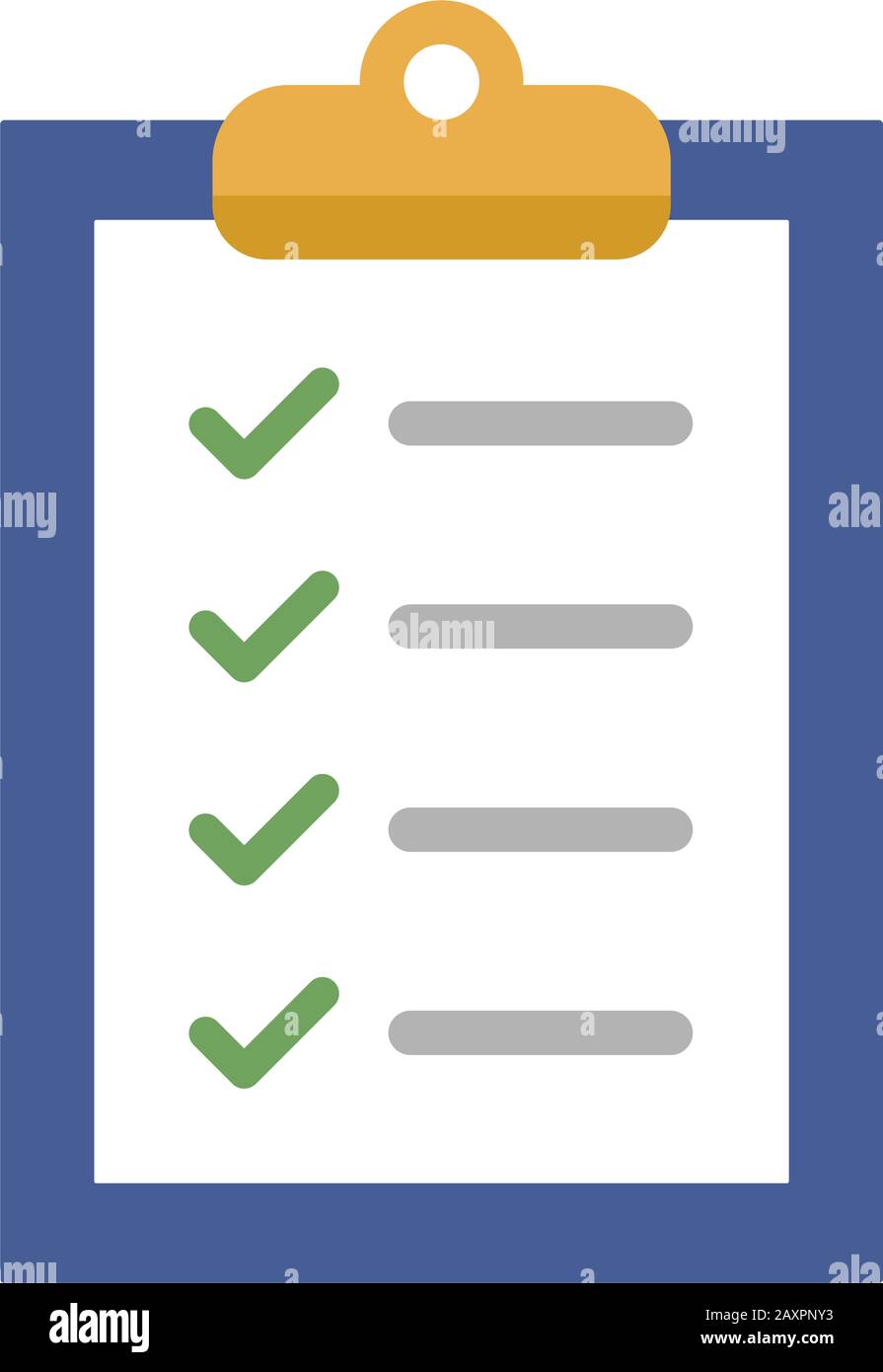 List with check marks flat icon. Clipboard pictogram Stock Vector Image ...
