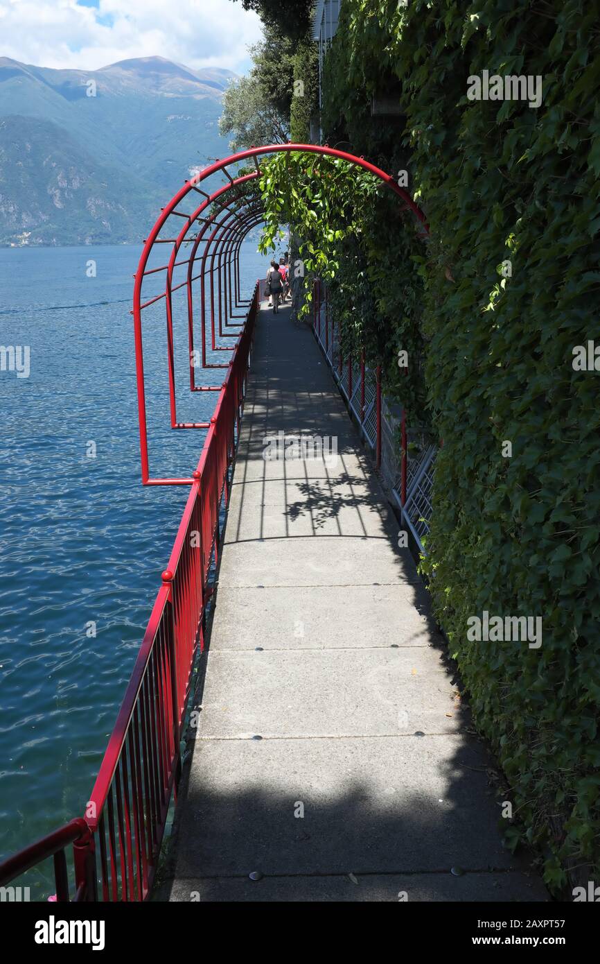 Waterside Walkway At Varenna Lake Como Italy Stock Photo - Alamy