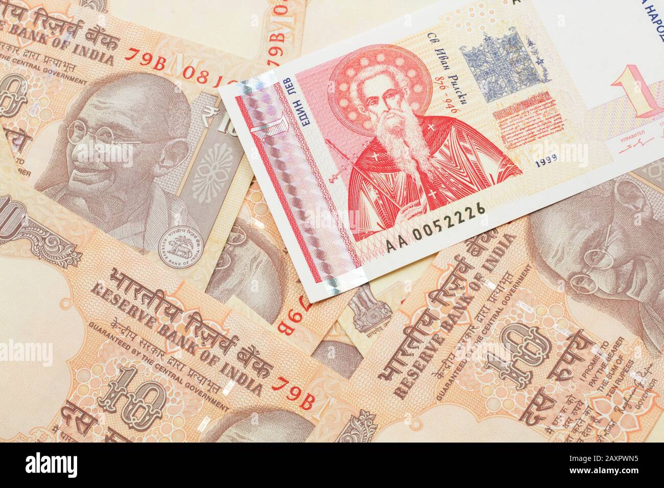 Indian Rupee Bank Notes Ten High Resolution Stock Photography and ...