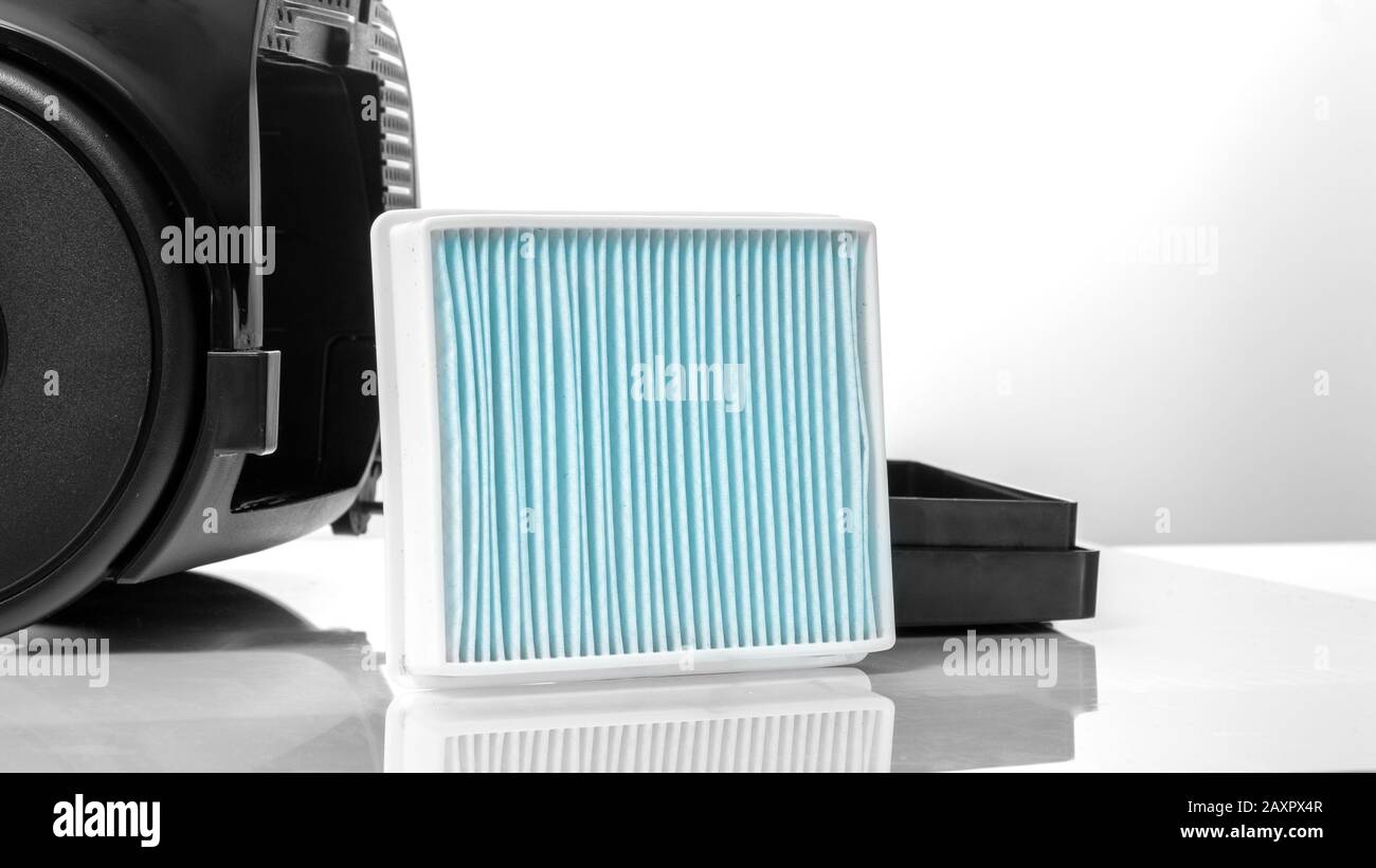 New white square dust filter for vacuum cleaner Stock Photo - Alamy