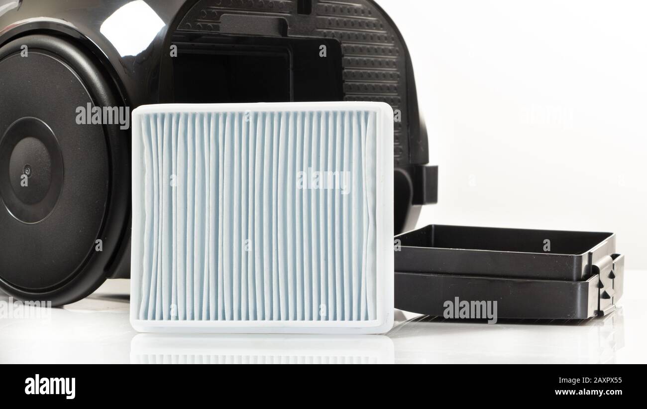 New white square dust filter for vacuum cleaner Stock Photo - Alamy