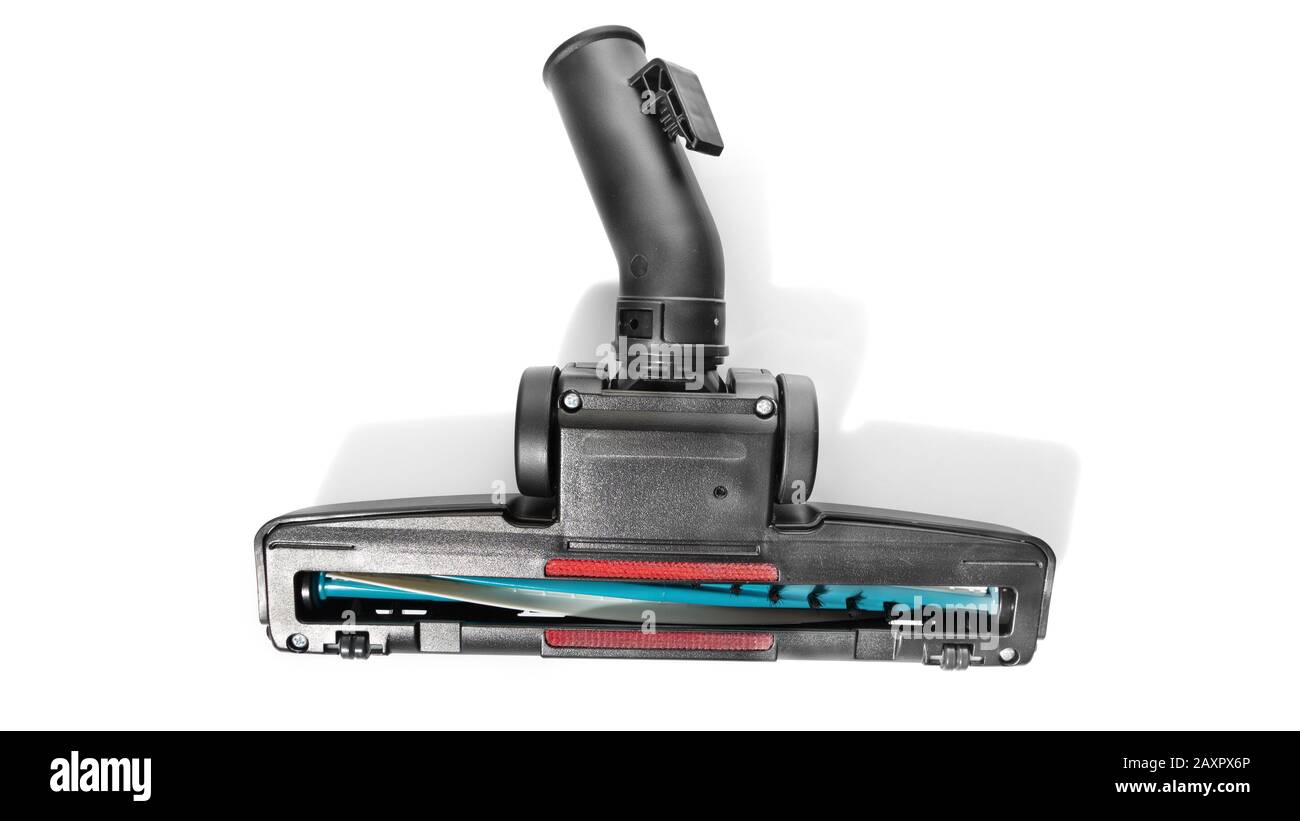 Black brush head for vacuum cleaner on white background Stock Photo - Alamy