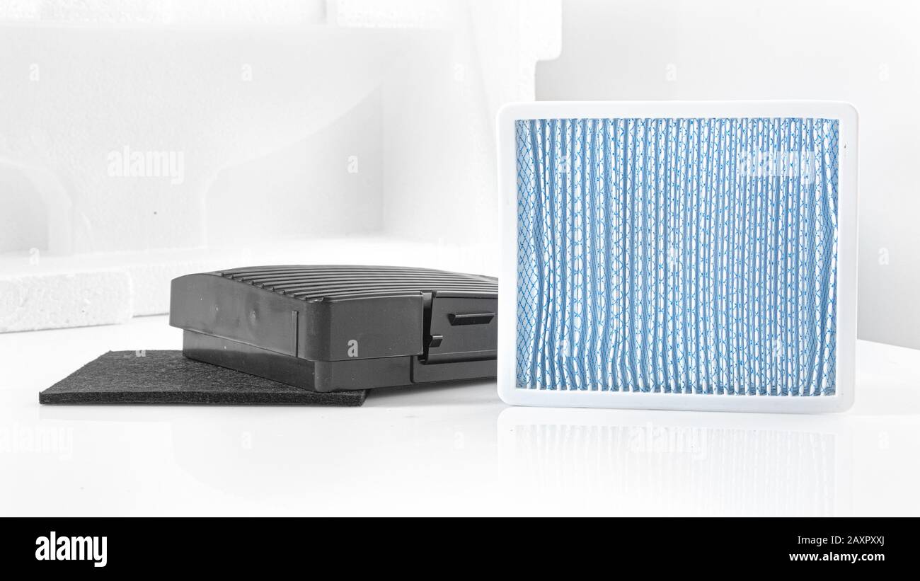 New white square dust filter for vacuum cleaner Stock Photo - Alamy