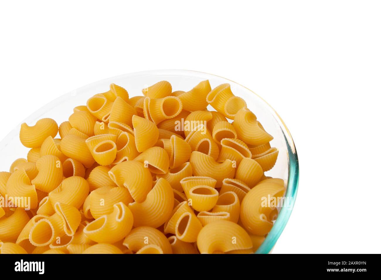 Pasta Pipe Rigate isolated on white background Stock Photo - Alamy
