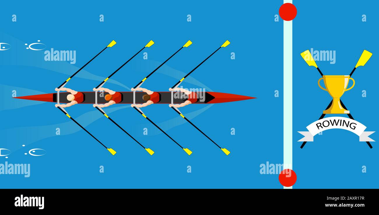 Rowing team illustration hi-res stock photography and images - Alamy