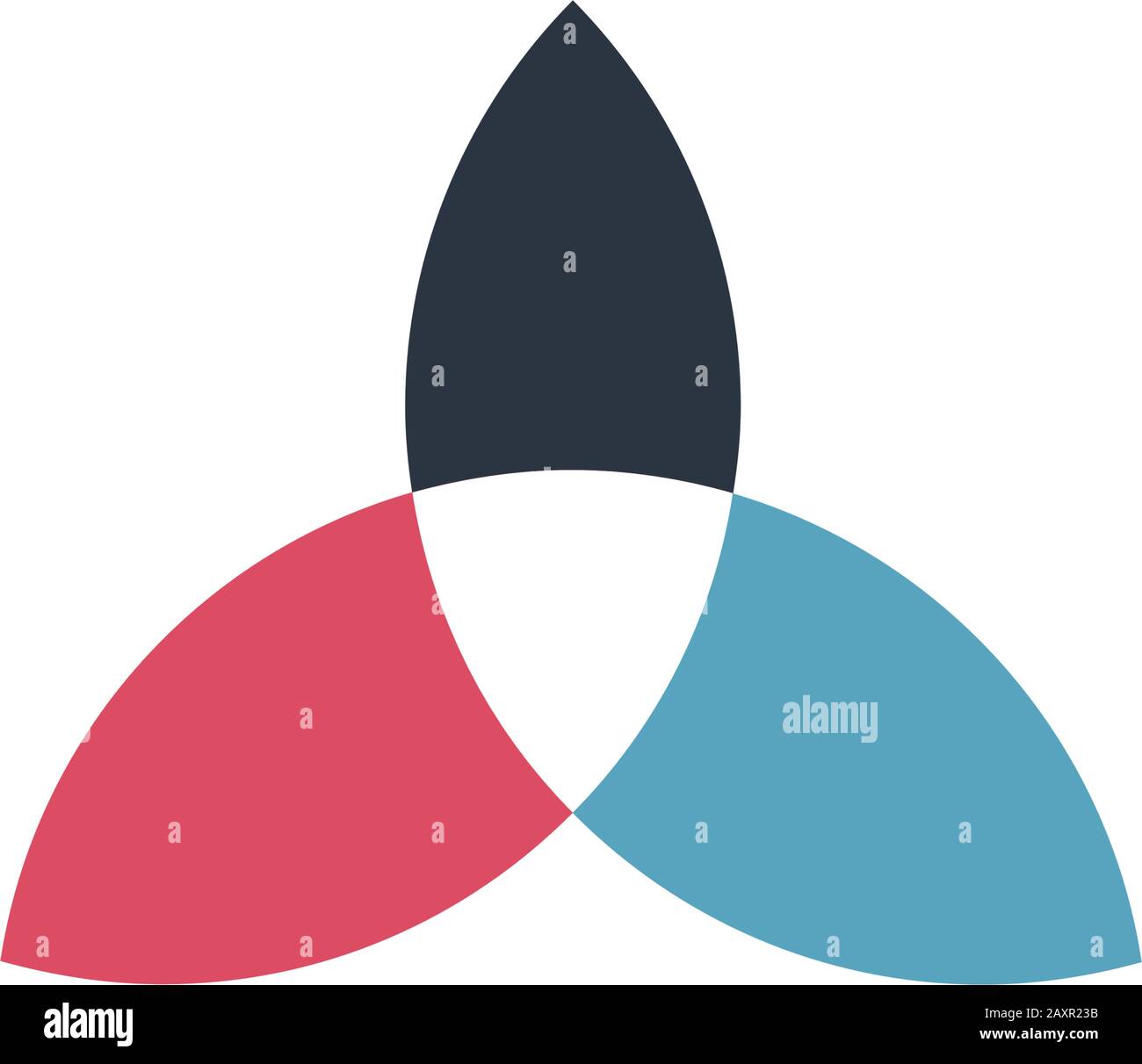 Trinity Logo, triquetra Symbol , three colored leaves. Stock Vector ...