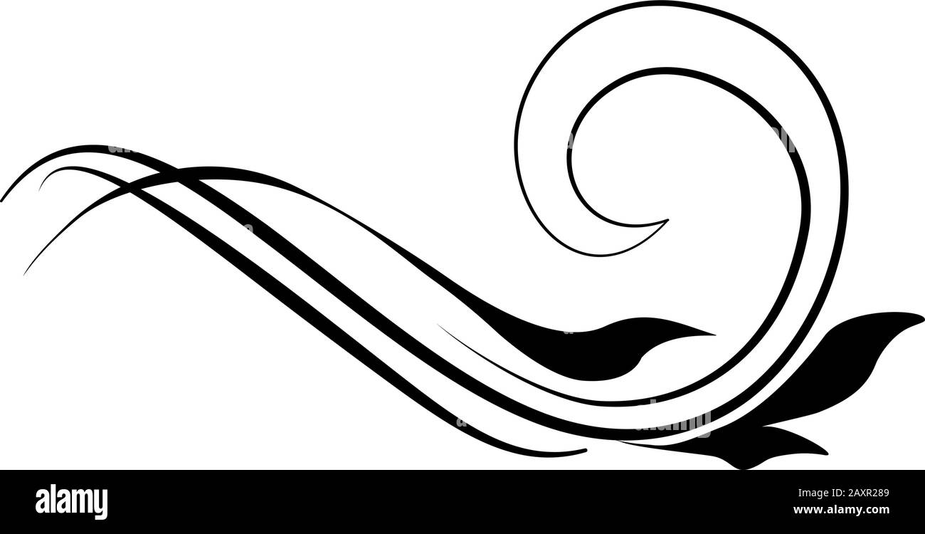 Calligraphy lines Cut Out Stock Images & Pictures - Alamy