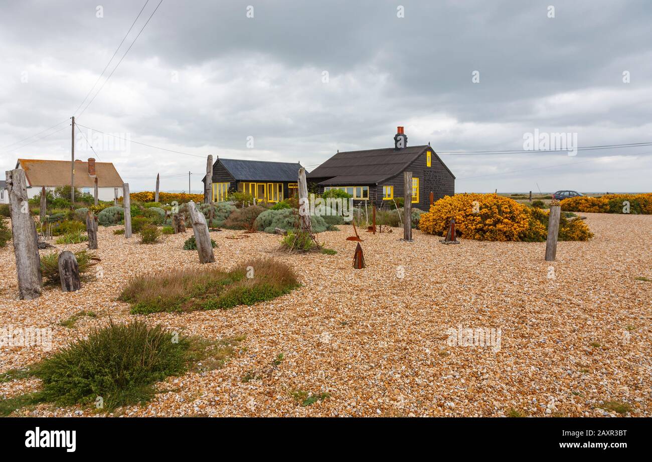 Side garden of Prospect Cottage, House of Derek Jarman, film director ...