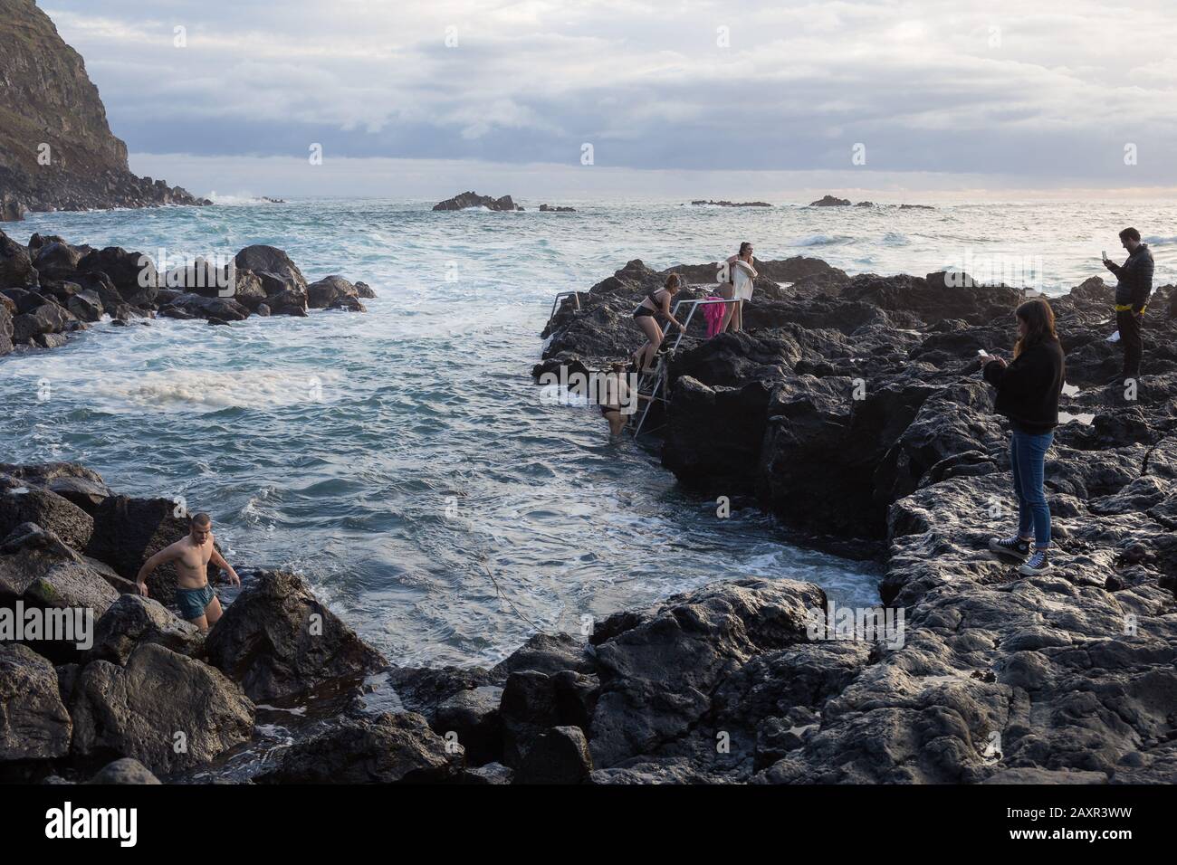 Sao miguel, Azores - February 2020: Natural hot spring at Ponta da ...
