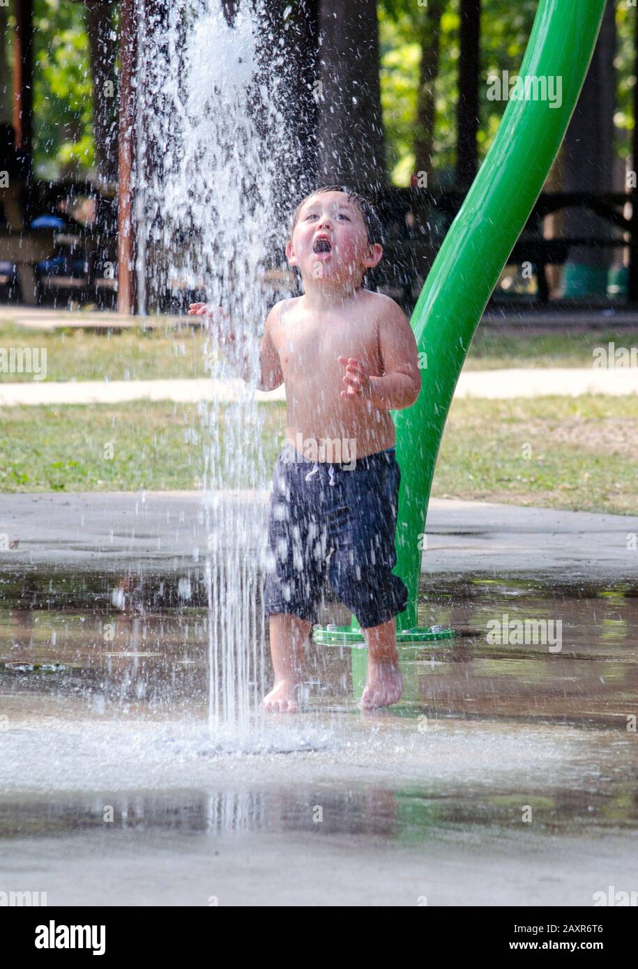 happy child cooling off Stock Photo - Alamy